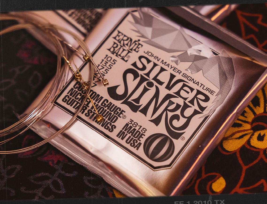 Ernie Ball x John Mayer Signature Silver Slinky Guitar Strings - Strings Direct
