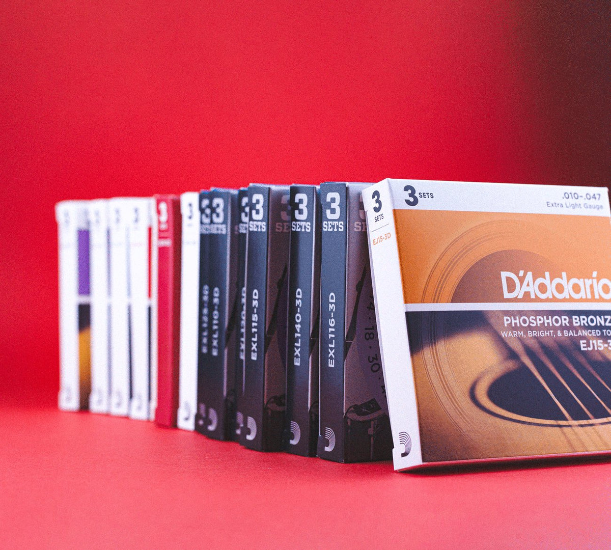 D'Addario 3D Strings 3-Packs | Guitar Strings Triple Sets - Strings Direct
