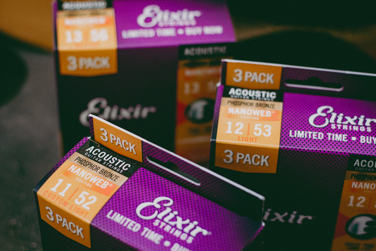 Elixir Electric & Acoustic Guitar Strings 3-Packs - Strings Direct
