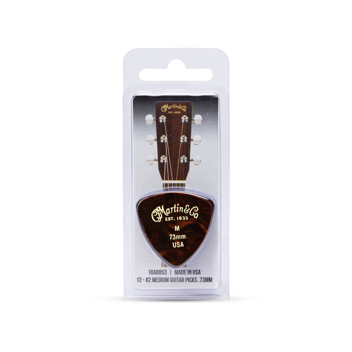 Martin Faux Tortoise Shell Triangle Guitar Plectrum 12-Pack, Medium ...
