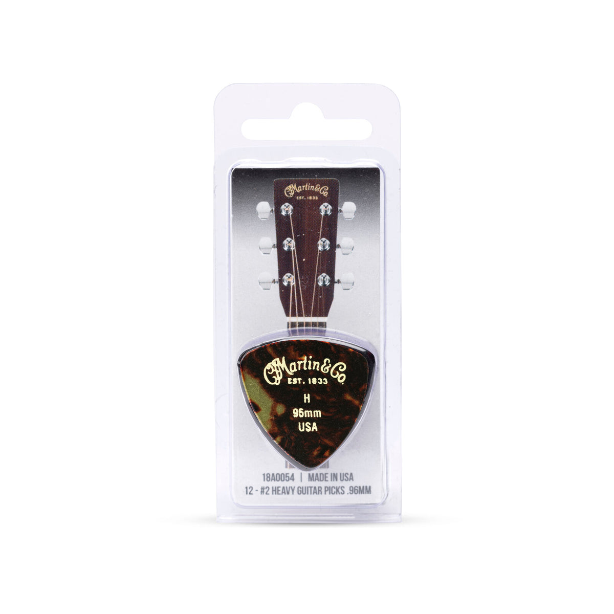Martin Faux Tortoise Shell Triangle Guitar Plectrum 12-Pack, Heavy ...