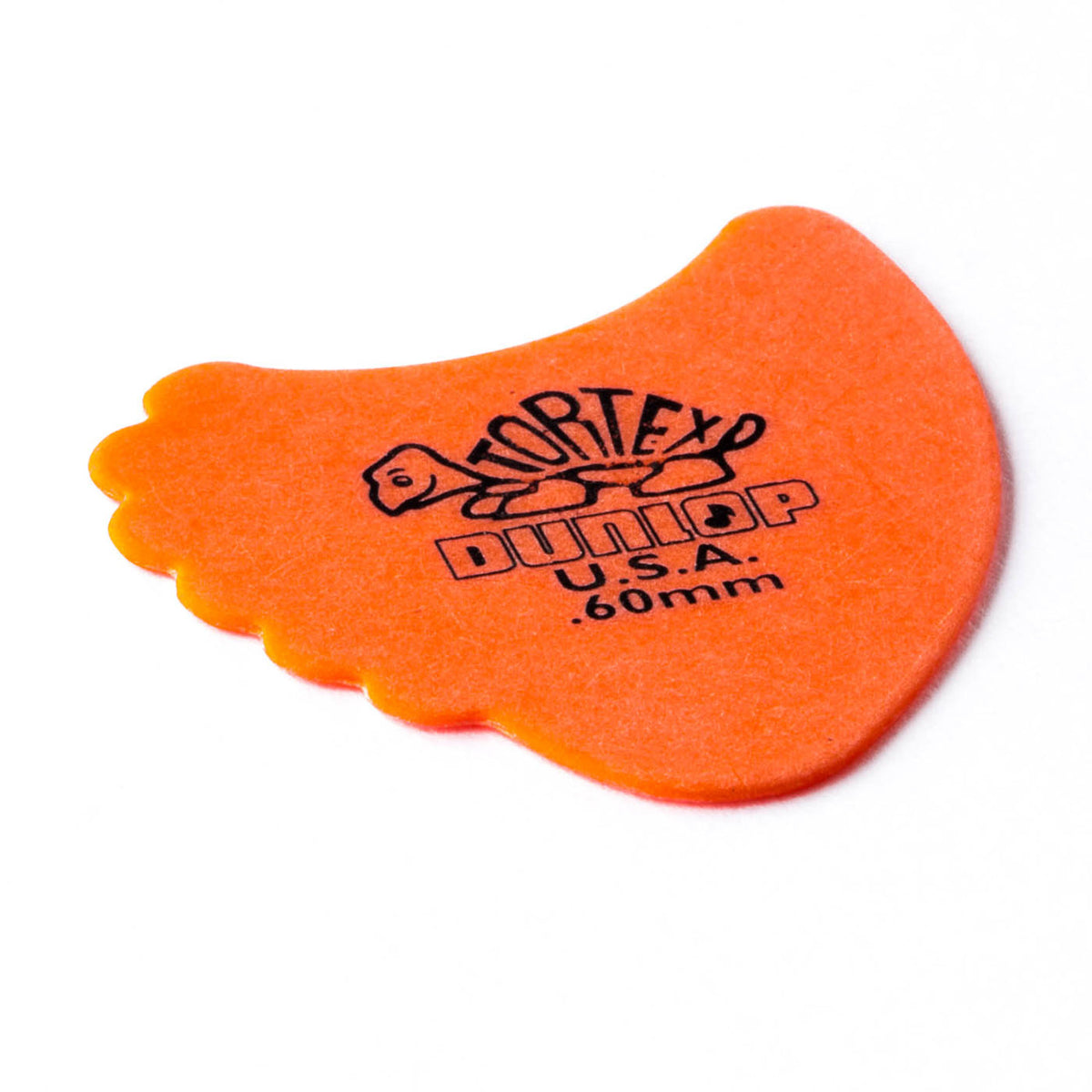 Jim Dunlop TORTEX Orange Fin .60mm Guitar Plectrum, 6-Pack - Strings Direct