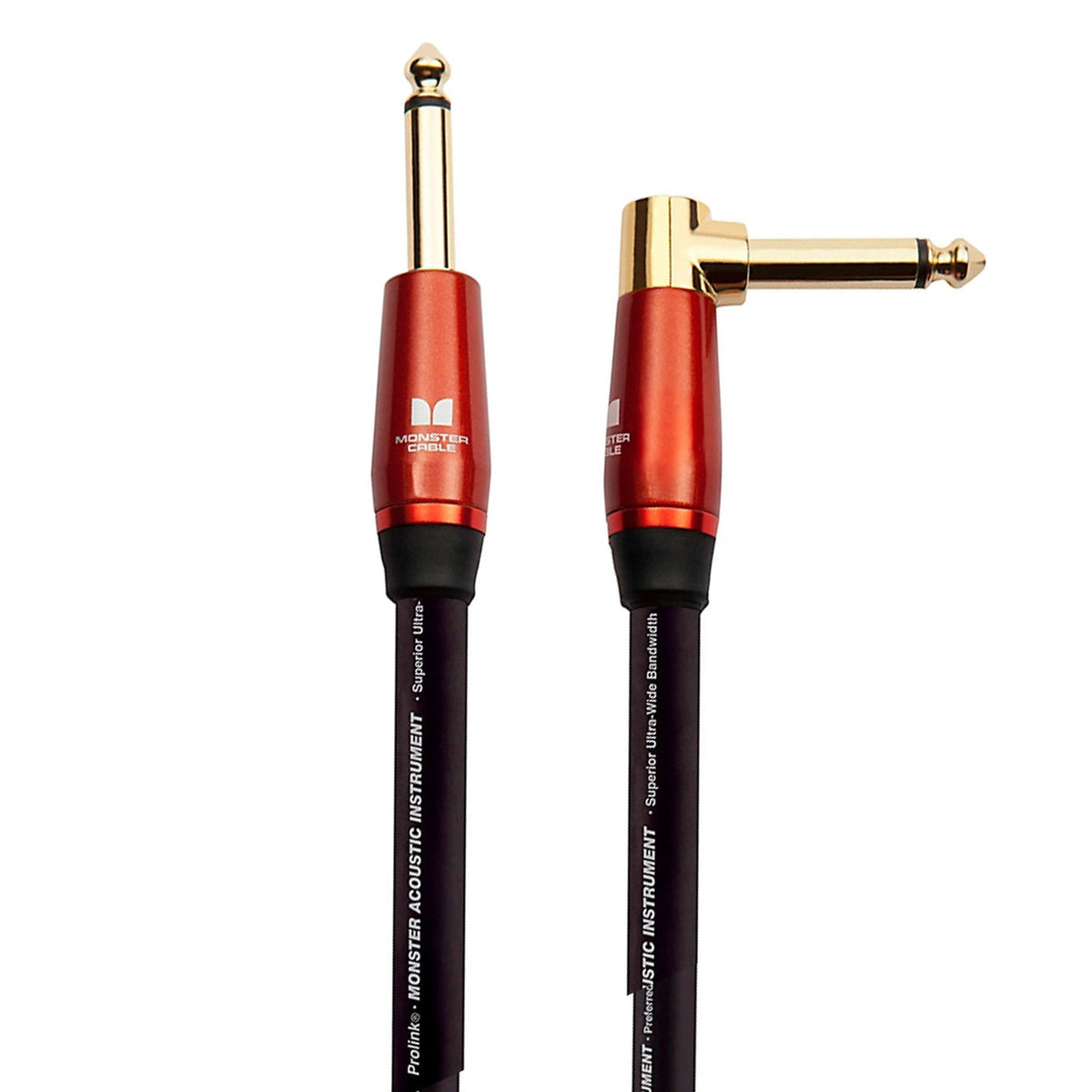 Monster ACOUSTIC Prolink Acoustic Guitar Cable 21ft, Straight-Angled ...