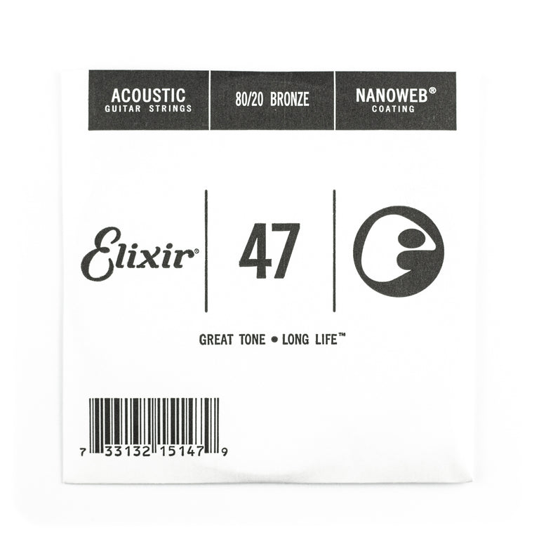 Shop Elixir NANOWEB Bronze Single Acoustic Guitar Strings - Strings Direct