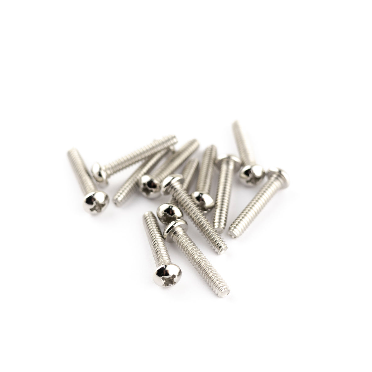 Fender Strat & Tele Pickup Mounting Screws, Chorme, 12-Pack - Strings ...