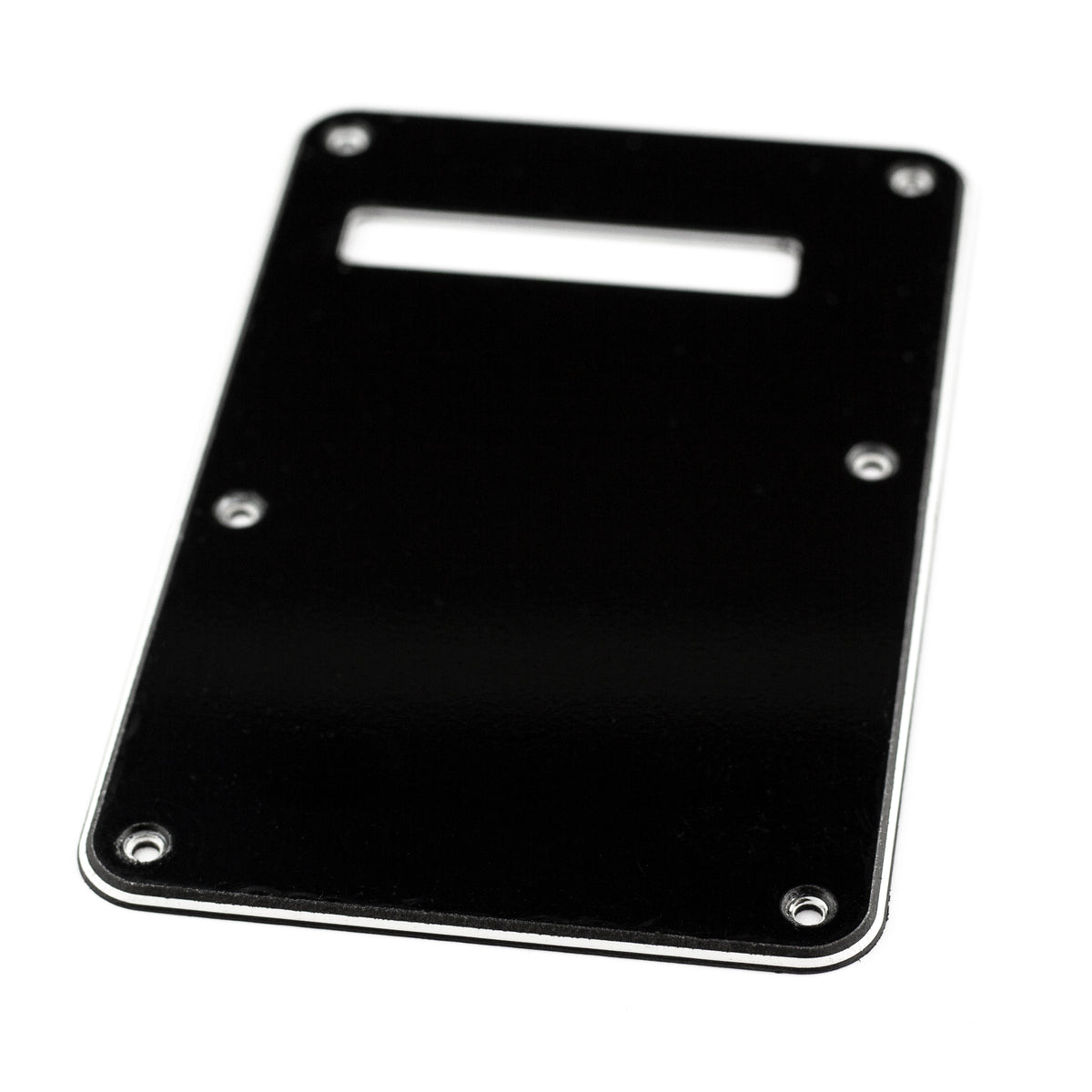 Fender Modern Stratocaster Tremolo Backplate, 3-Ply Black - Strings Direct