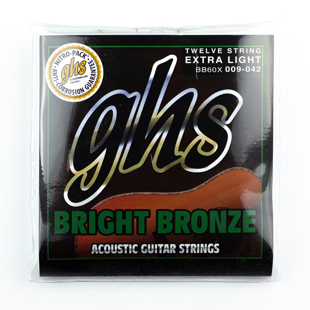 GHS Bright Bronze 80/20 Bronze 12-String 9-42 Acoustic Guitar Strings ...