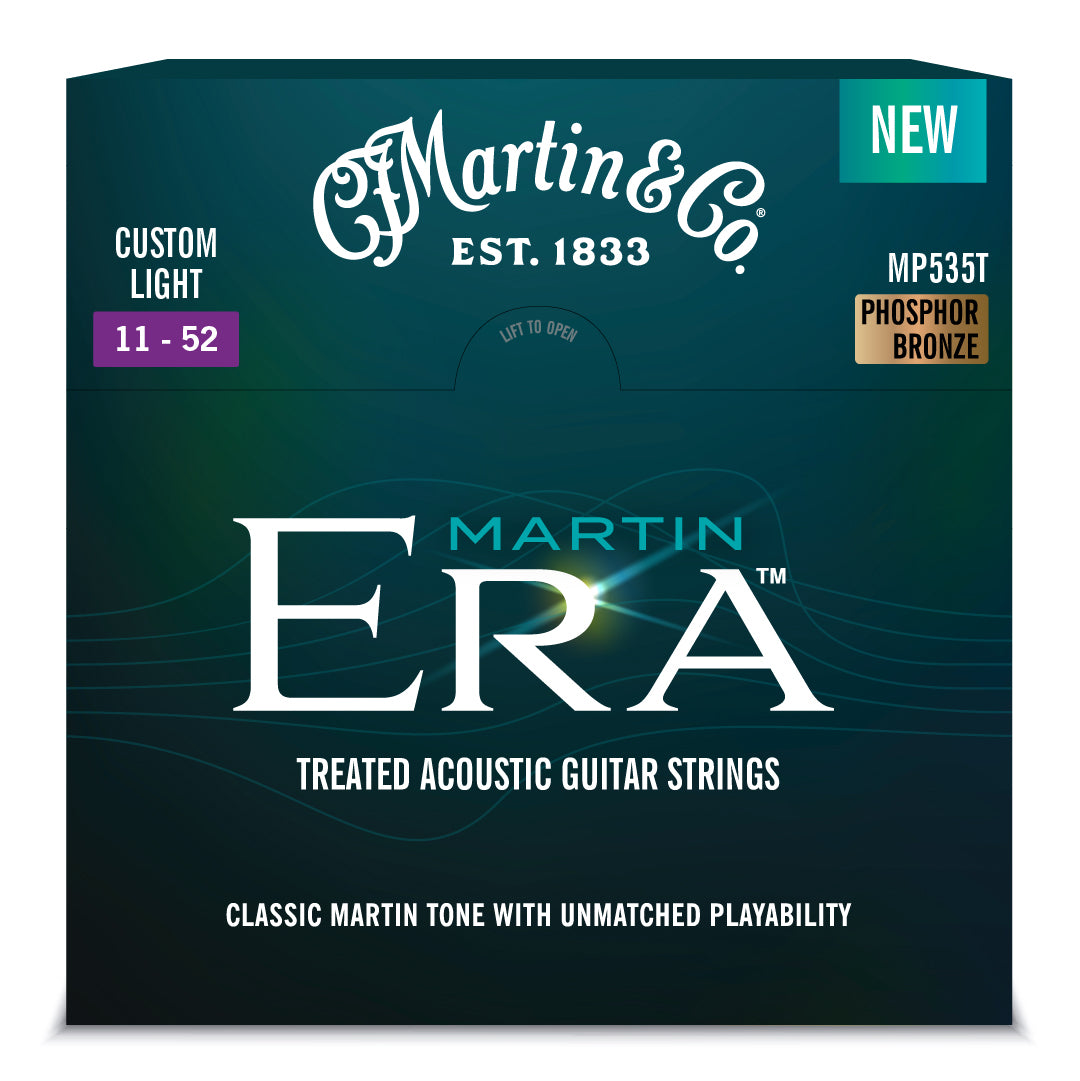 Martin ERA Phosphor Bronze 11-52 Acoustic Guitar Strings, Custom Light ...