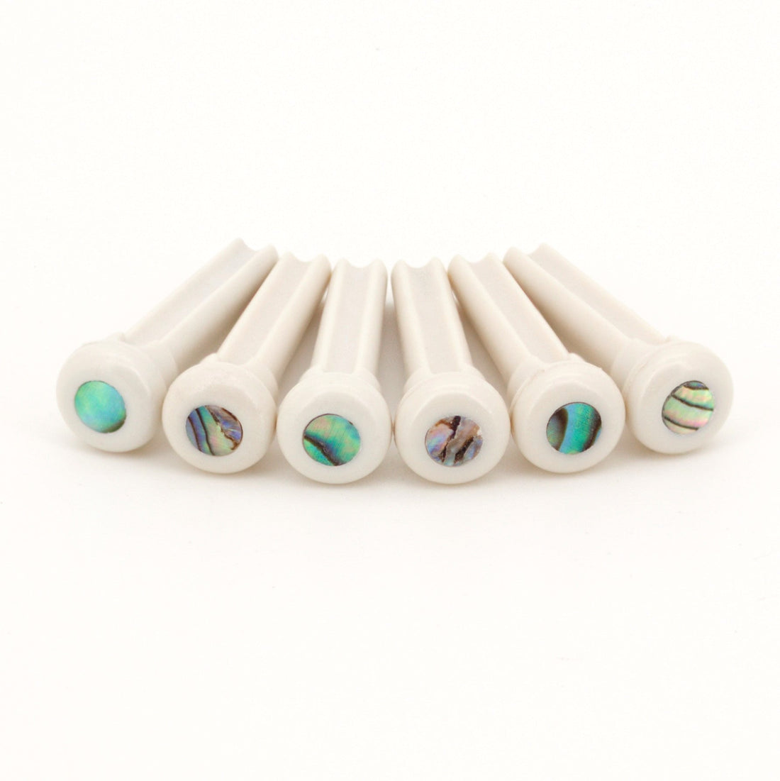 Graph Tech TUSQ Presentation Bridge Pins, White w/ Paua Shell Inlay ...