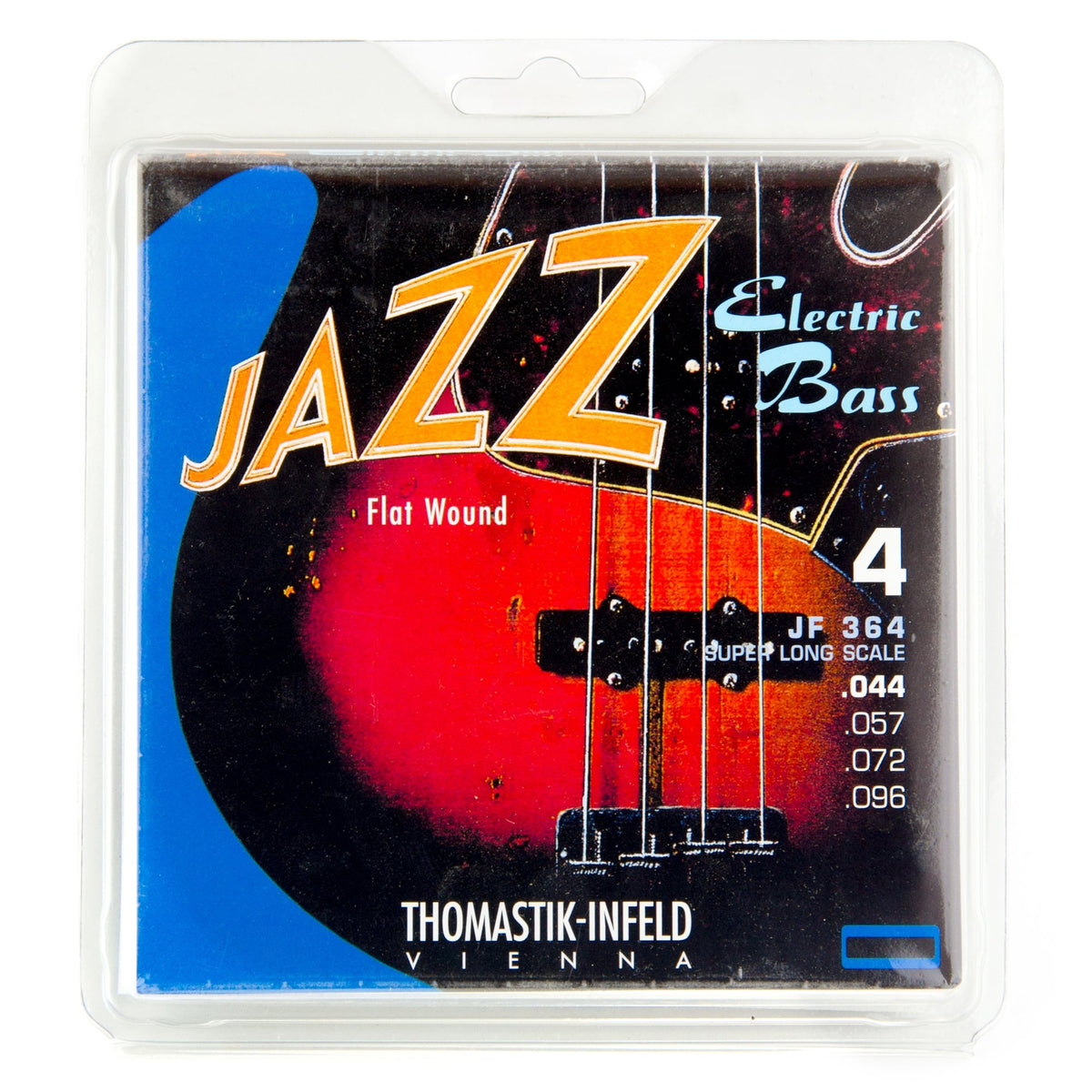 Thomastik-Infeld Jazz Nickel Flatwound 44-96 Bass Guitar Strings, Extr ...